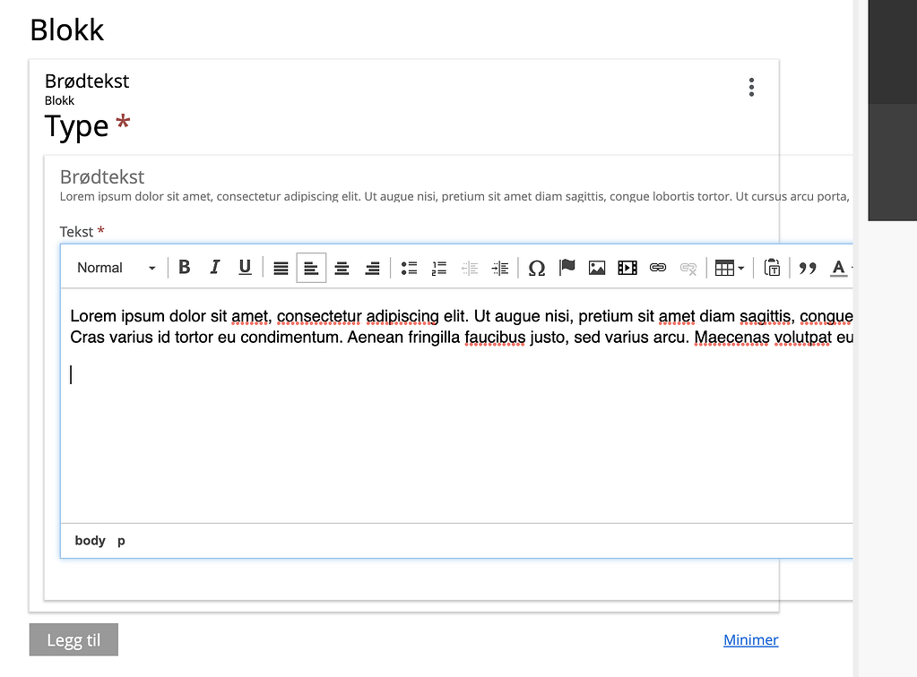 HtmlArea text doesn't wrap correctly - Bugs - Enonic Discuss